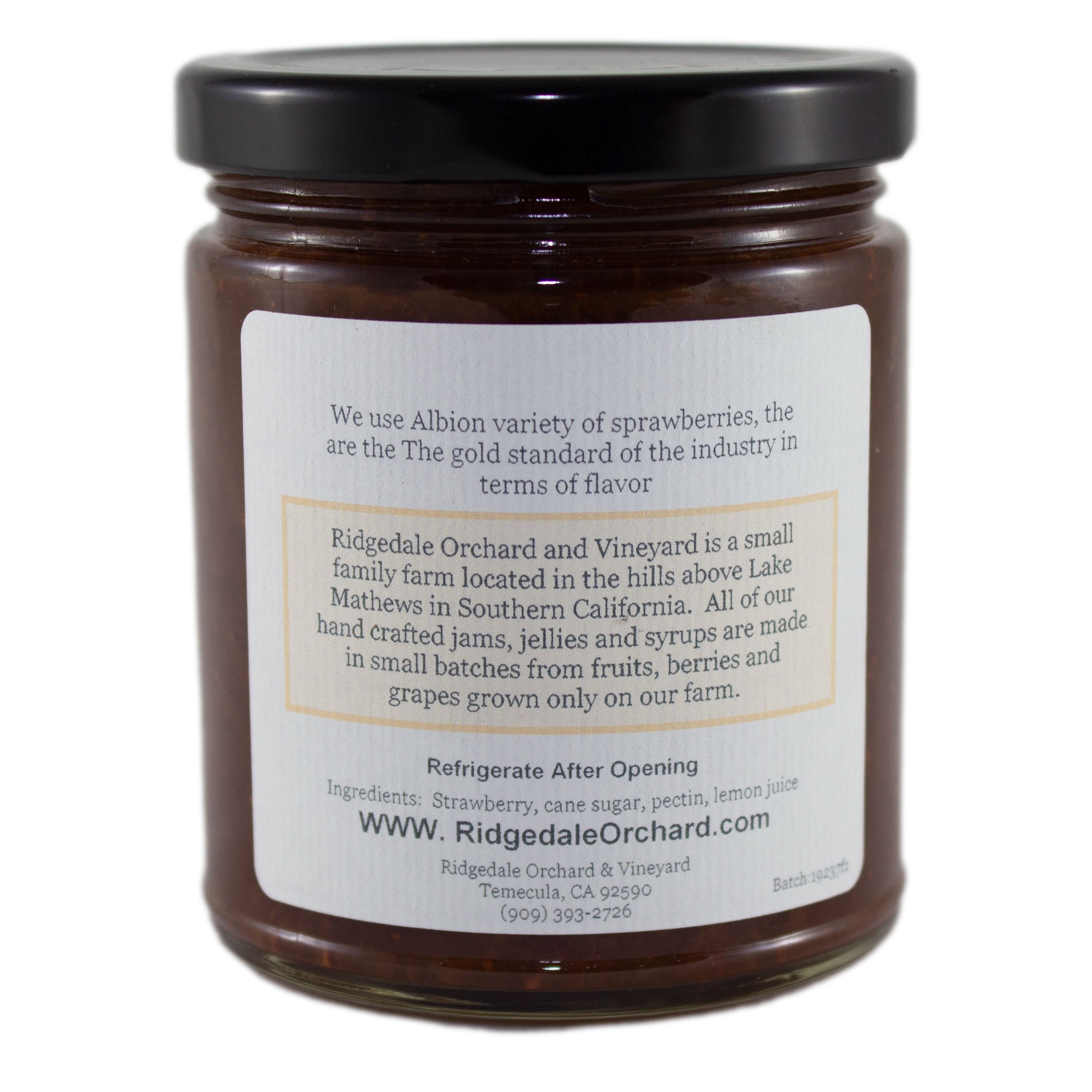 Strawberry artisan jam handmade from the trees grown in our orchard ...